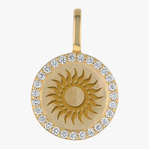Sun Diamond Medallion - 18K Gold | VS Clarity – Noémie